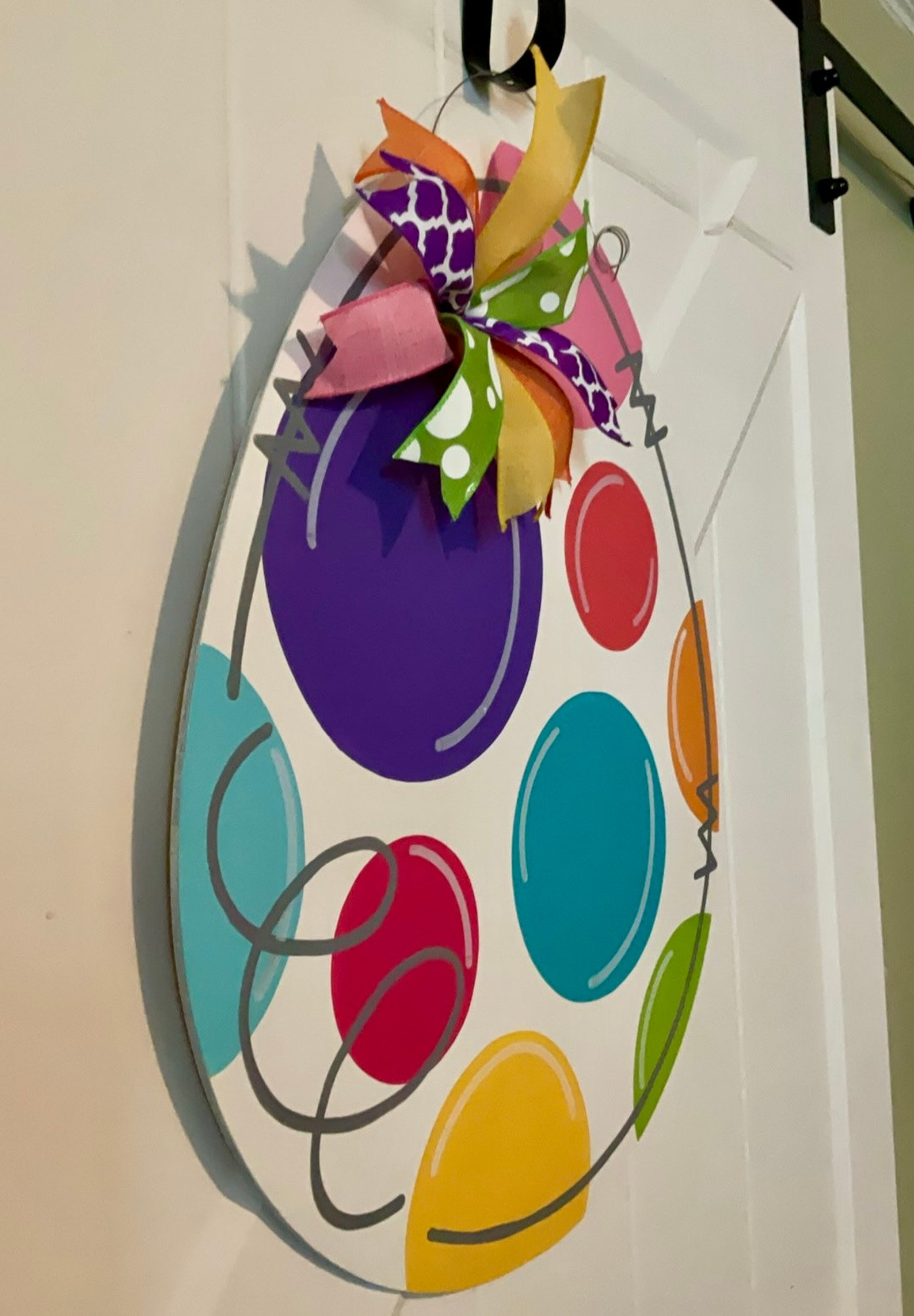 Pastel Easter Egg Door Hanger, Easter Egg Door Hanger, Easter Door ...