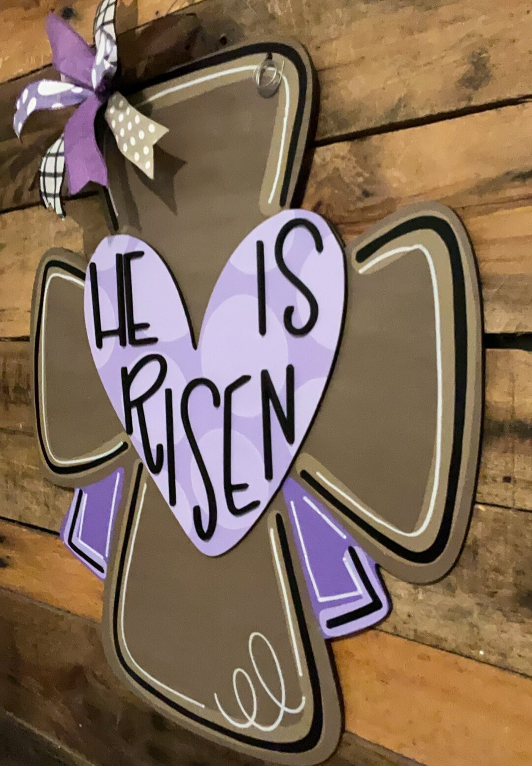 He Has Risen Easter Door Hanger, Easter Door Hanger, Religious Door ...
