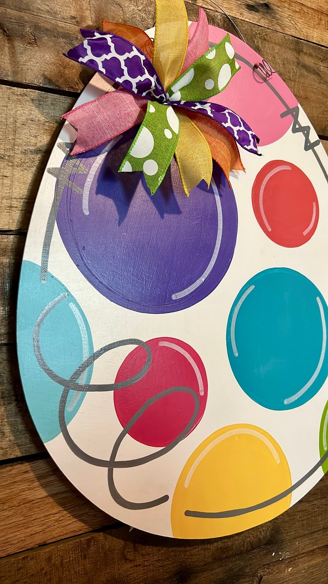 Pastel Easter Egg Door Hanger, Easter Egg Door Hanger, Easter Door ...