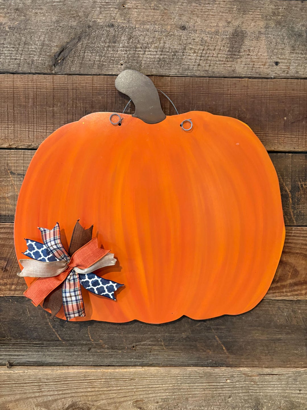 Pumpkin SVG File, Fall Door Hanger Template, DIY Pumpkin Wood Sign SVG ...