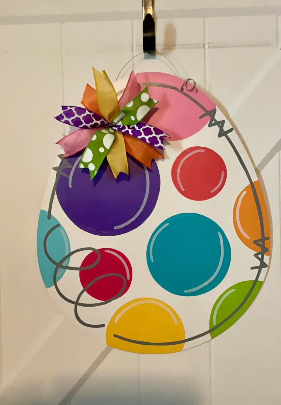 Pastel Easter Egg Door Hanger, Easter Egg Door Hanger, Easter Door ...