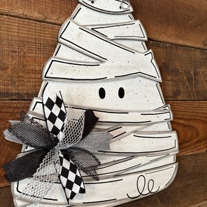 Mummy Door Hanger, Halloween Decor, Mummy Front Door Wreath , Halloween ...