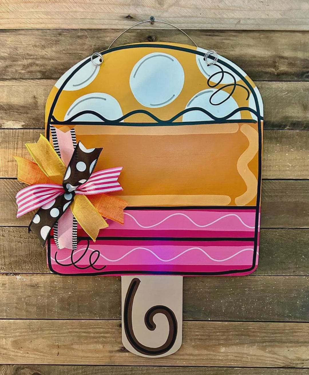 Popsicle Door Hanger SVG File, Summer Ice Cream SVG Template, Cute ...