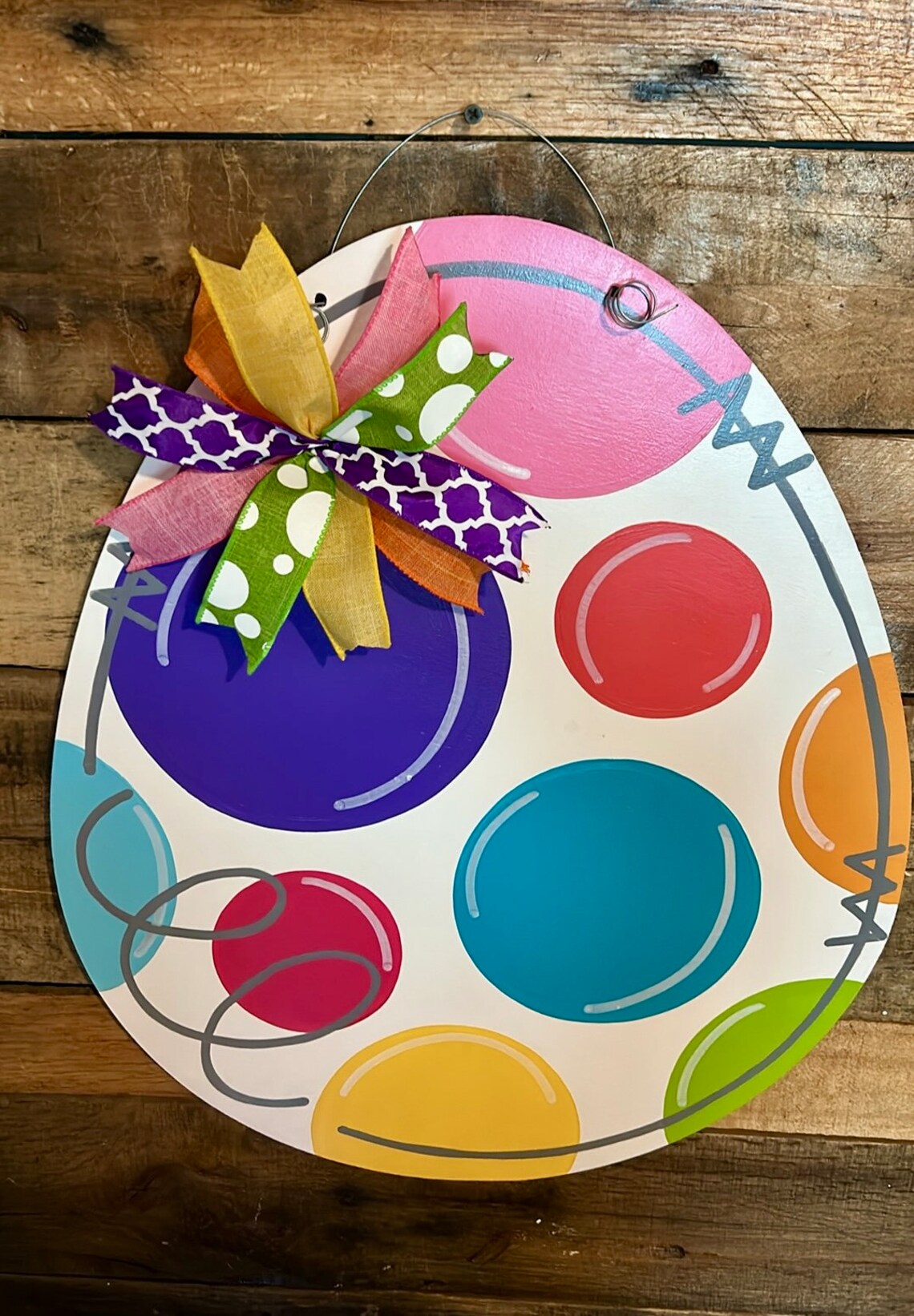Pastel Easter Egg Door Hanger, Easter Egg Door Hanger, Easter Door ...