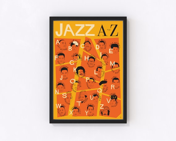 JAZZ Icons Alphabet A-Z Poster | Etsy India