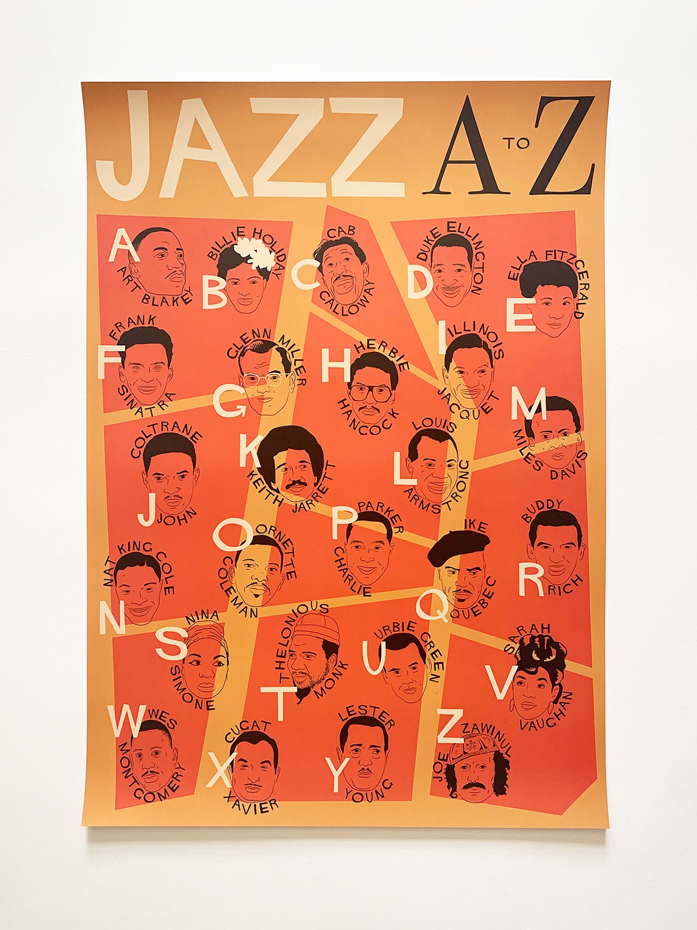 JAZZ Icons Alphabet A-Z Poster | Etsy India