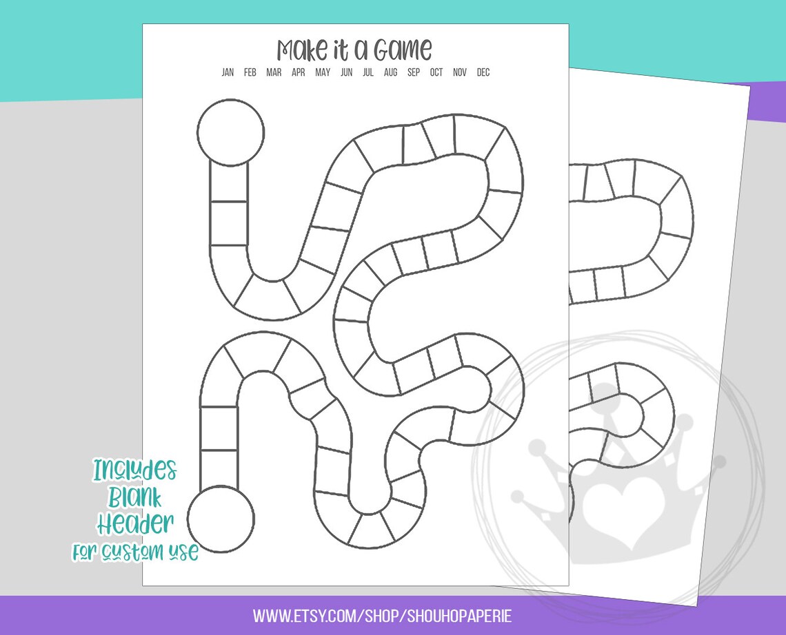Boardgame Countdown | Classic Happy Planner, A5 or Full Page | Instant ...