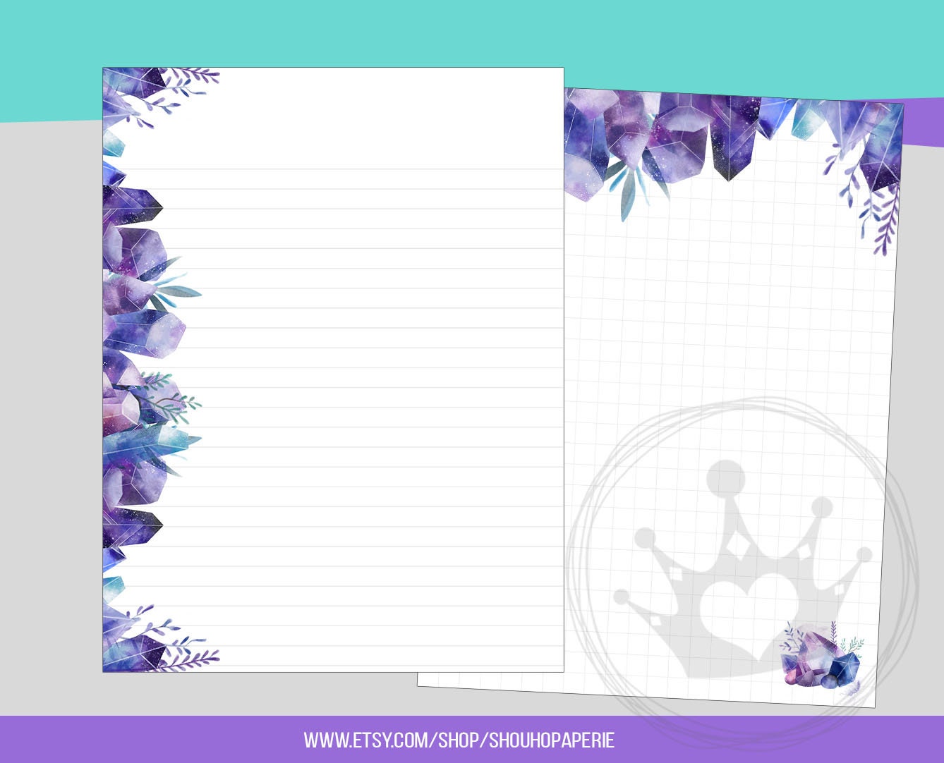 Gemstone Note Pages Decorated Note Pages Designed HP Classic Filler ...