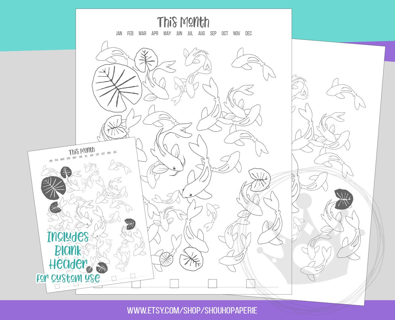 Koi Fish Color Your Self Habit Tracker Productivity Classic Happy ...