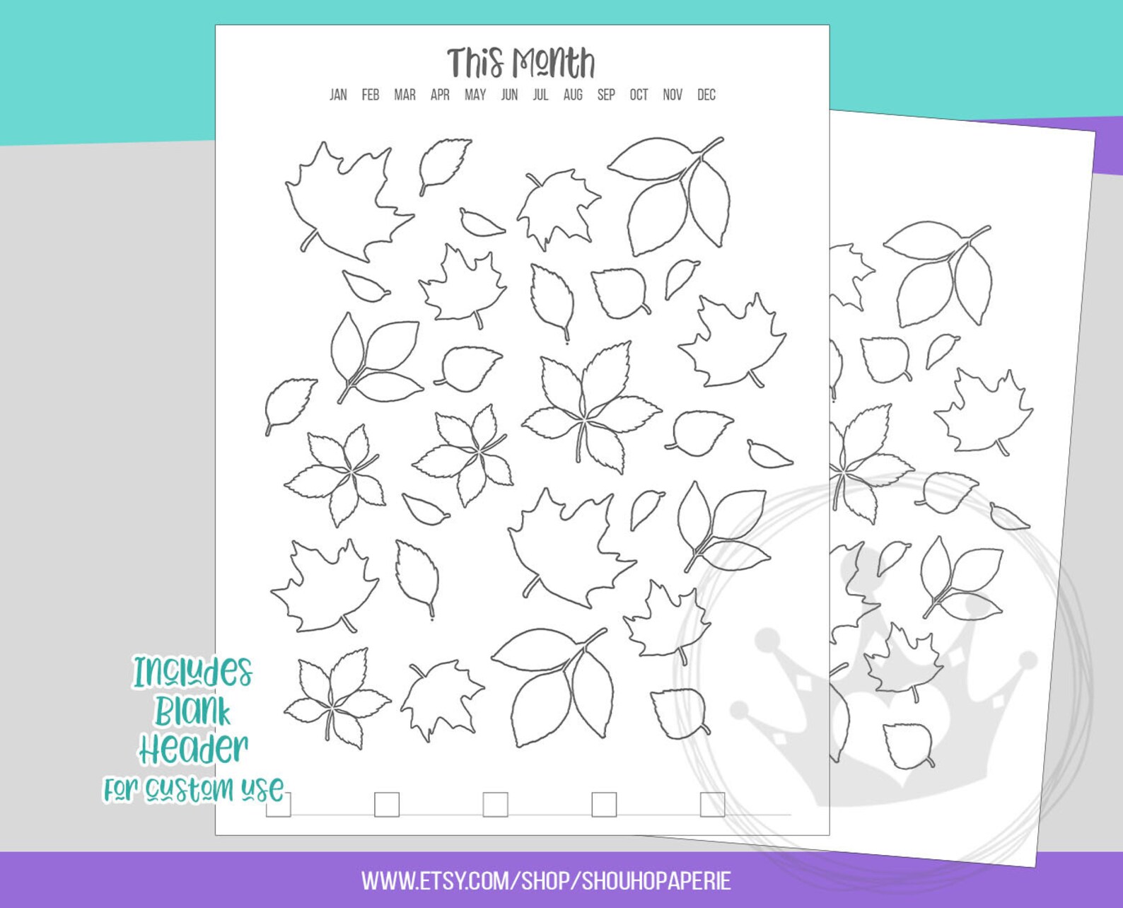 Fall Leaves Color Your Self Habit Tracker | Productivity | Classic ...