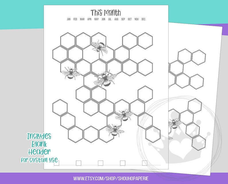 Bumble Bee Color Your Self Habit Tracker Productivity - Etsy