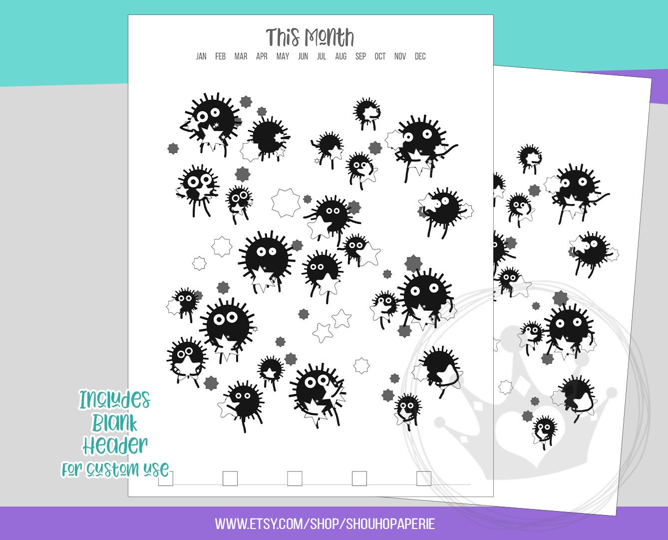 Soot Sprites Color Your Self Habit Tracker | Productivity | Classic ...