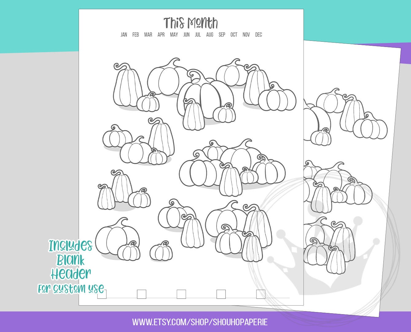 Pumpkins Color Your Self Habit Tracker | Productivity | Classic Happy ...