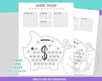 Savings Countdown Classic Happy Planner A5 or Full Page | Etsy