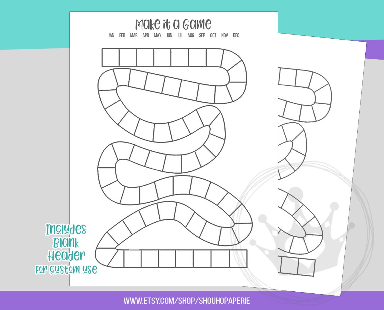 Boardgame Countdown | Classic Happy Planner, A5 or Full Page | Instant ...