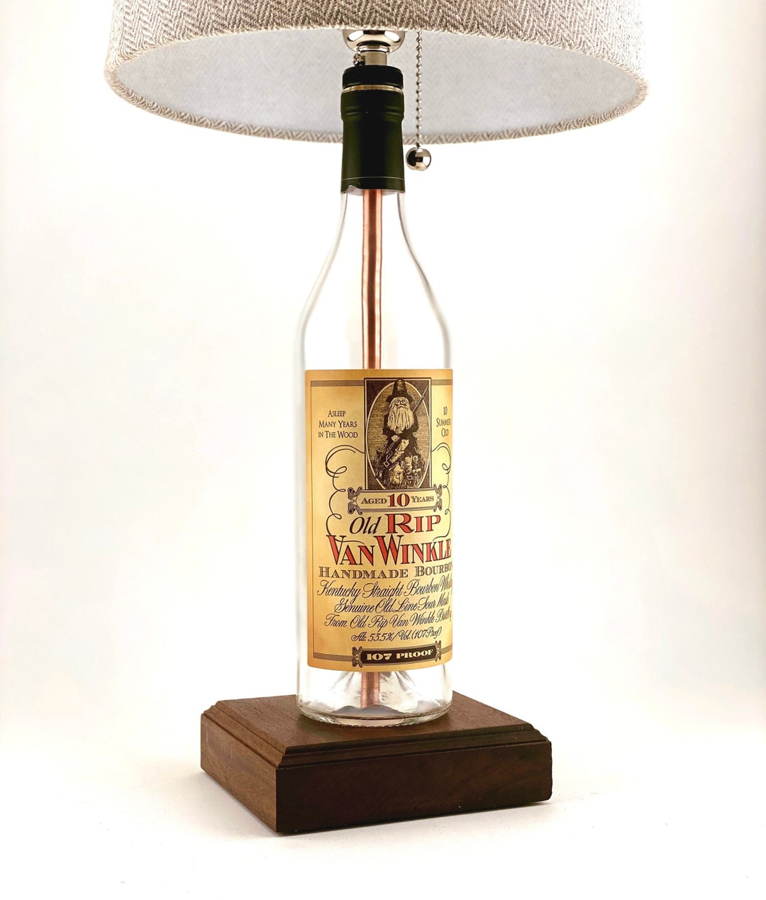 Rip Van Winkle Walnut Lamp - Etsy
