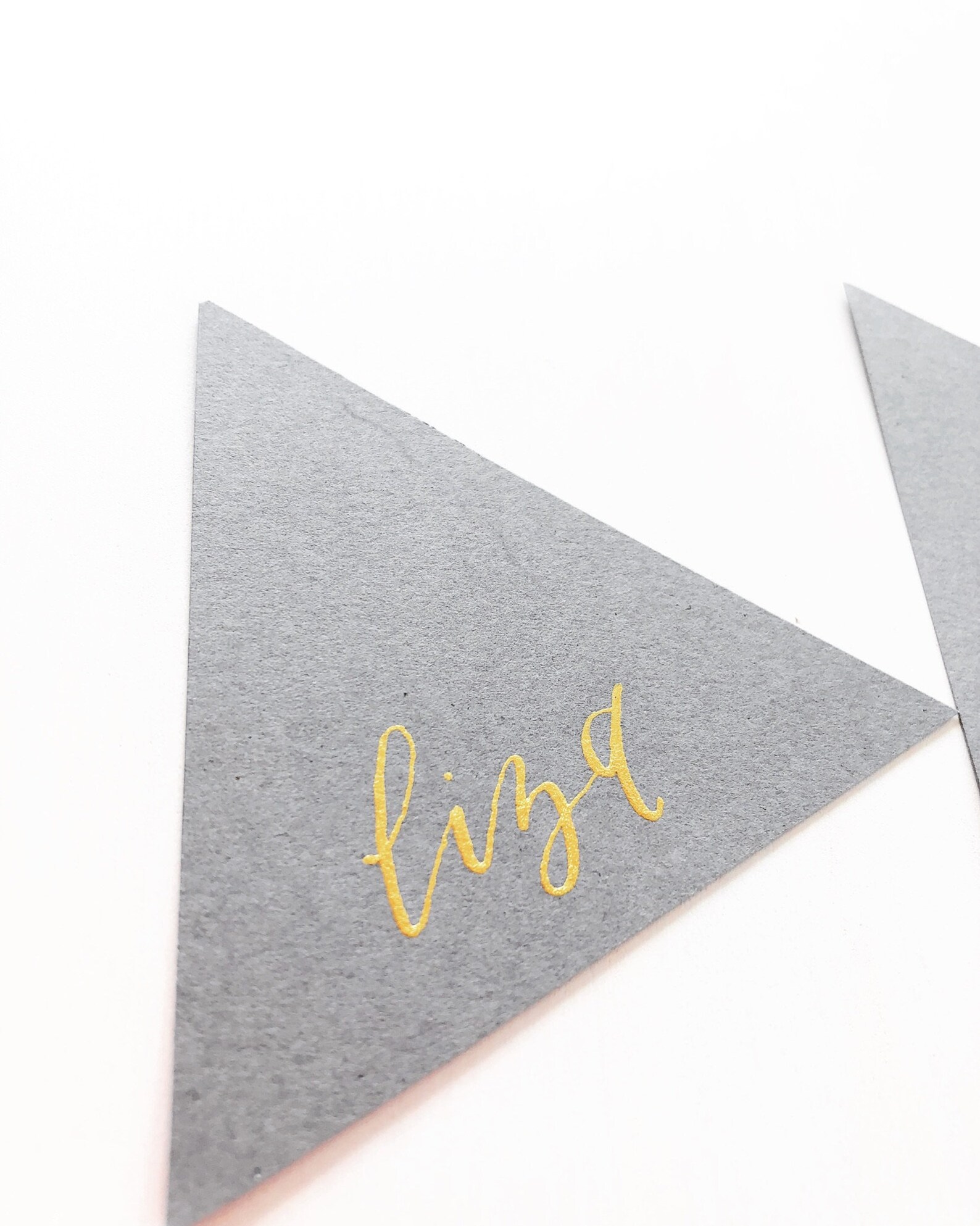 Triangle Place Cards Flat Lay Modern Calligraphy Place Cards | Etsy