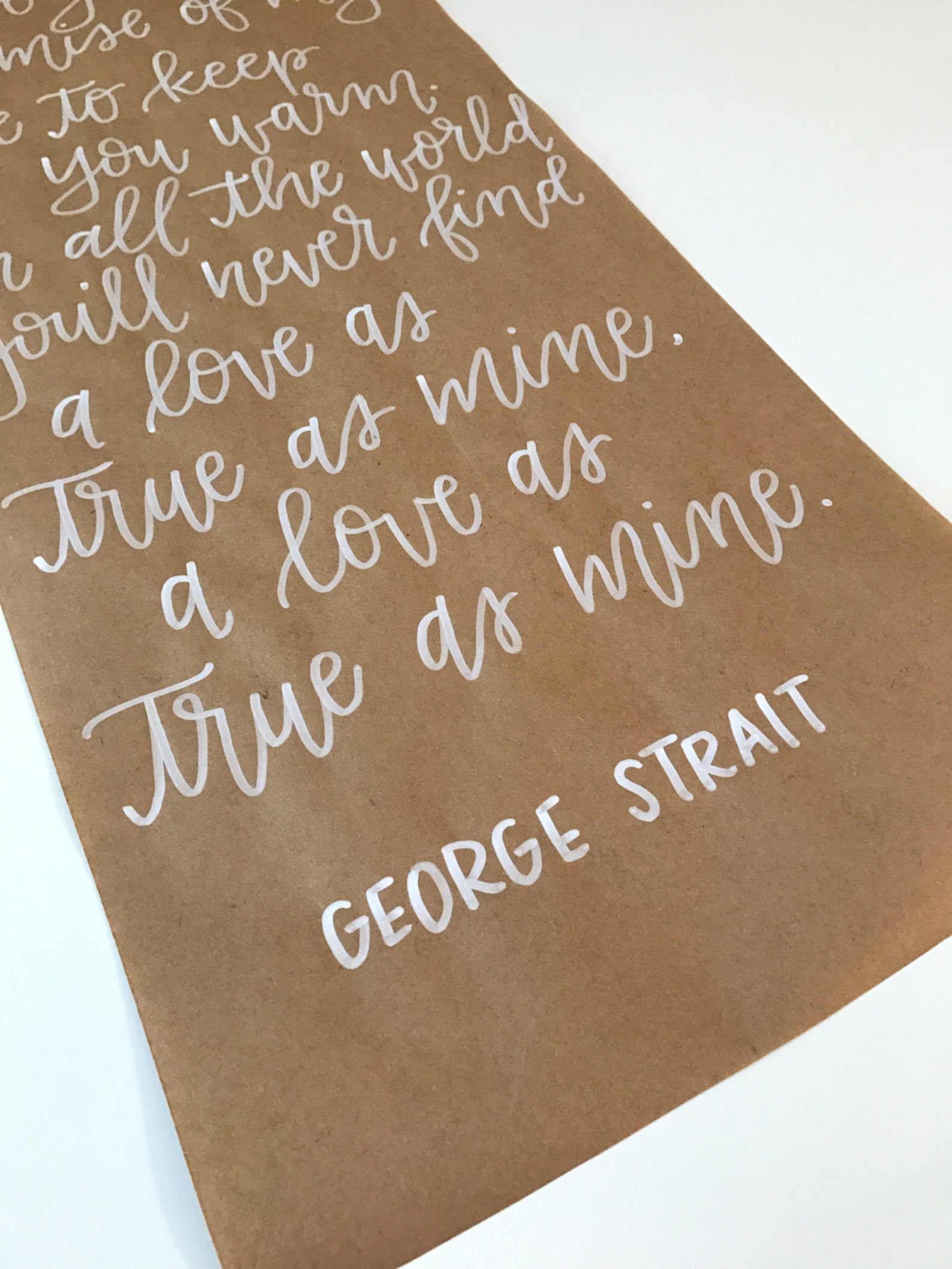 Custom Handlettered Calligraphy Kraft Paper Table Runner - Etsy Canada