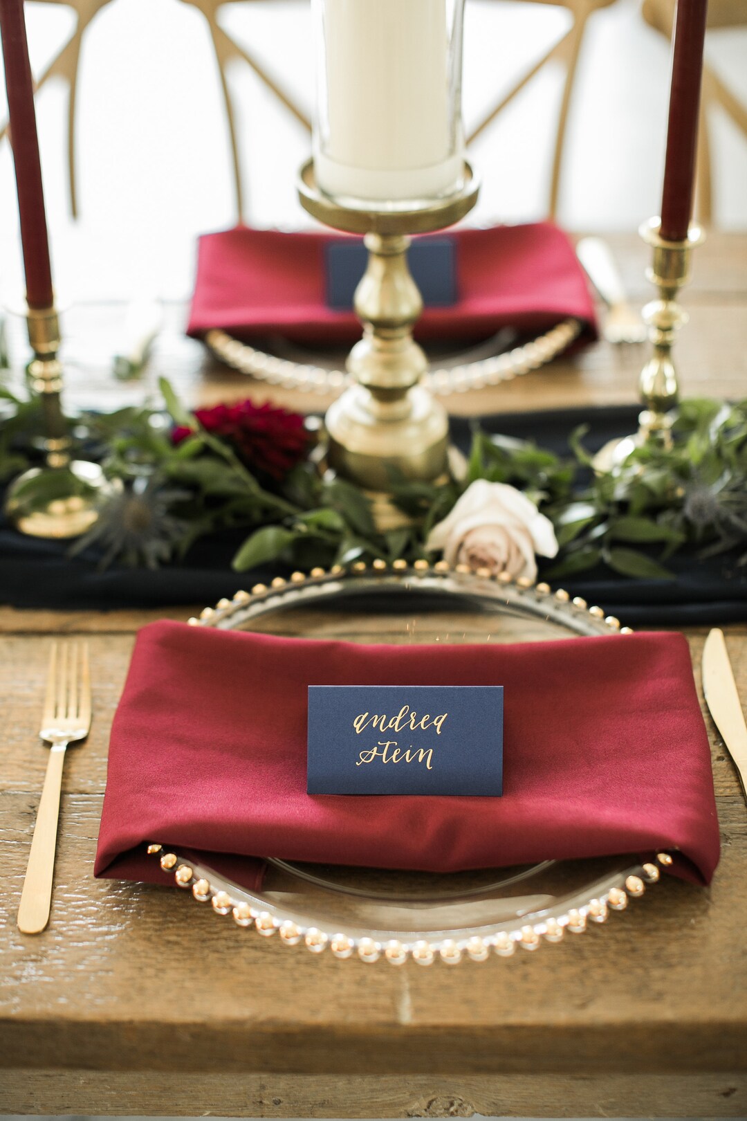 Tented Modern Calligraphy Place Cards Escort Cards Wedding - Etsy