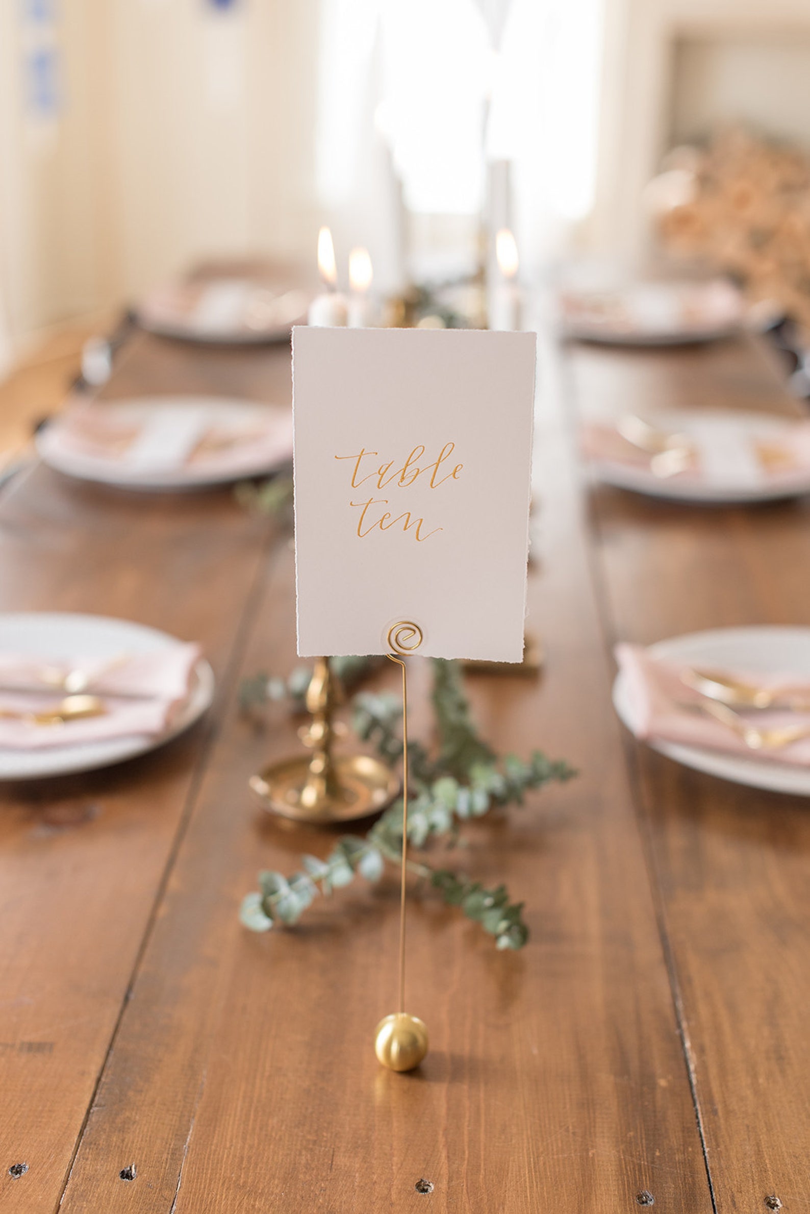 Hand Torn Calligraphy Wedding Table Numbers Hand Torn Paper - Etsy