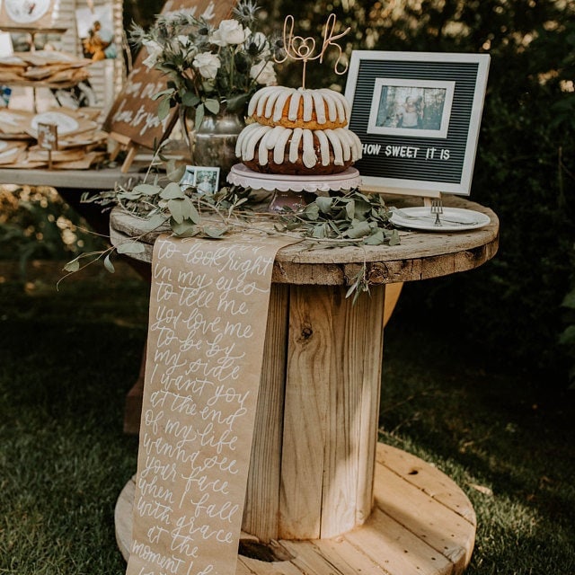 Custom Handlettered Calligraphy Kraft Paper Table Runner - Etsy Canada