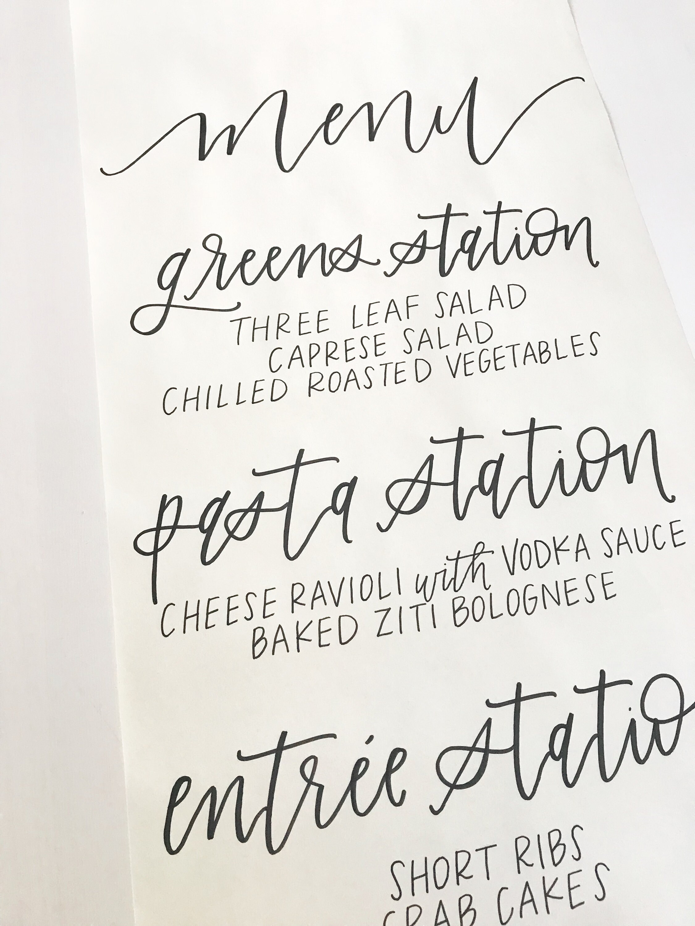 Custom Handlettered Calligraphy Menu Banner Menu Banner - Etsy