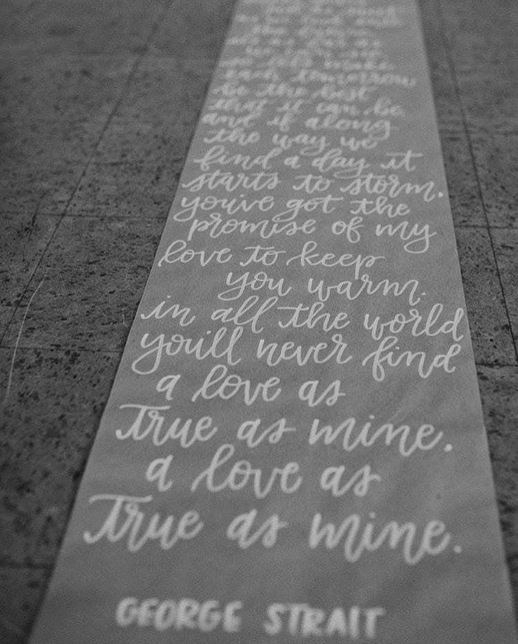 Custom Handlettered Calligraphy Kraft Paper Table Runner | Etsy Canada