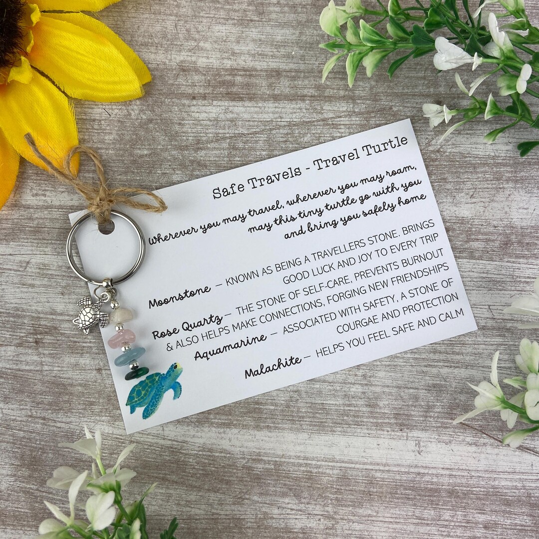 Travel Turtle, Safe Travel Keyring, Good Luck Charm, Travelling Gift ...