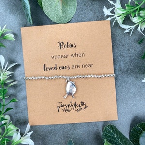 Robin Beaded Bracelet, Charm Bracelet, Robin, Robin Bracelet, Robins ...