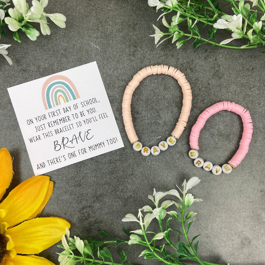 First Day of School Brave Bracelets, Back to School Worry Gift, Anxiety ...