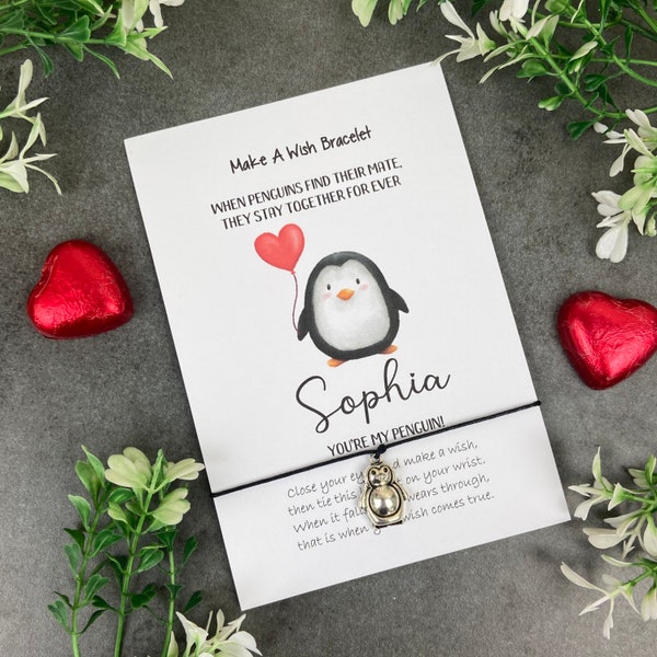 Penguin With Heart - Etsy