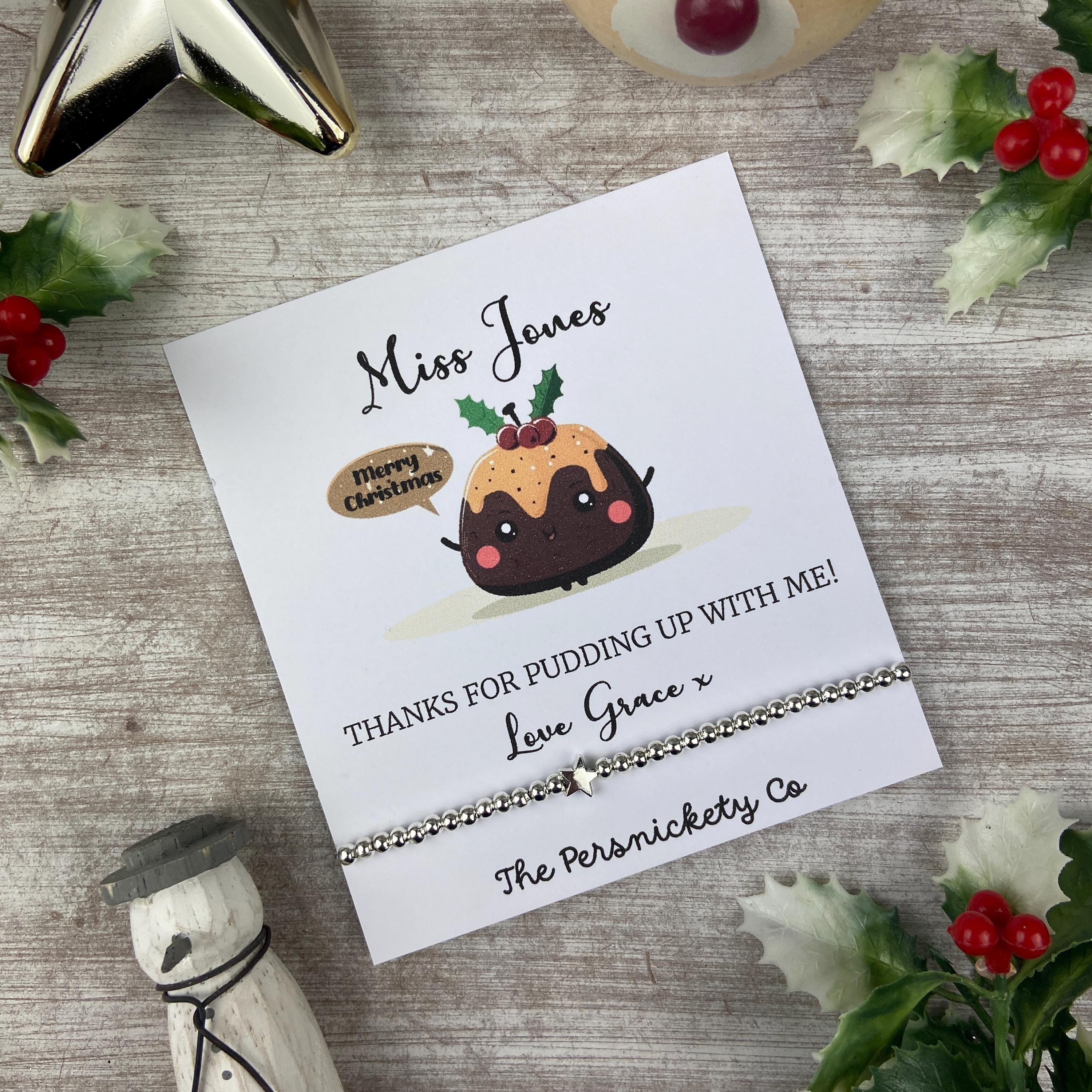 Christmas Thanks for Pudding up With Me, Christmas Pudding Gift ...