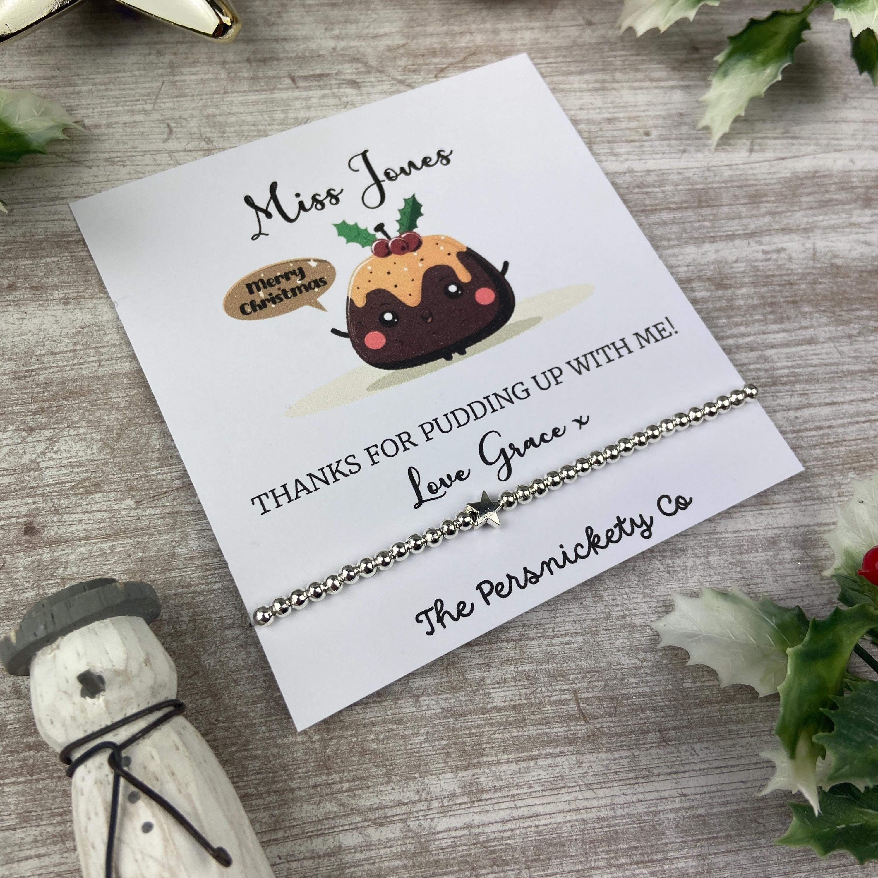 Christmas Thanks for Pudding up With Me, Christmas Pudding Gift ...