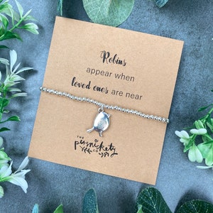 Robin Beaded Bracelet, Charm Bracelet, Robin, Robin Bracelet, Robins ...