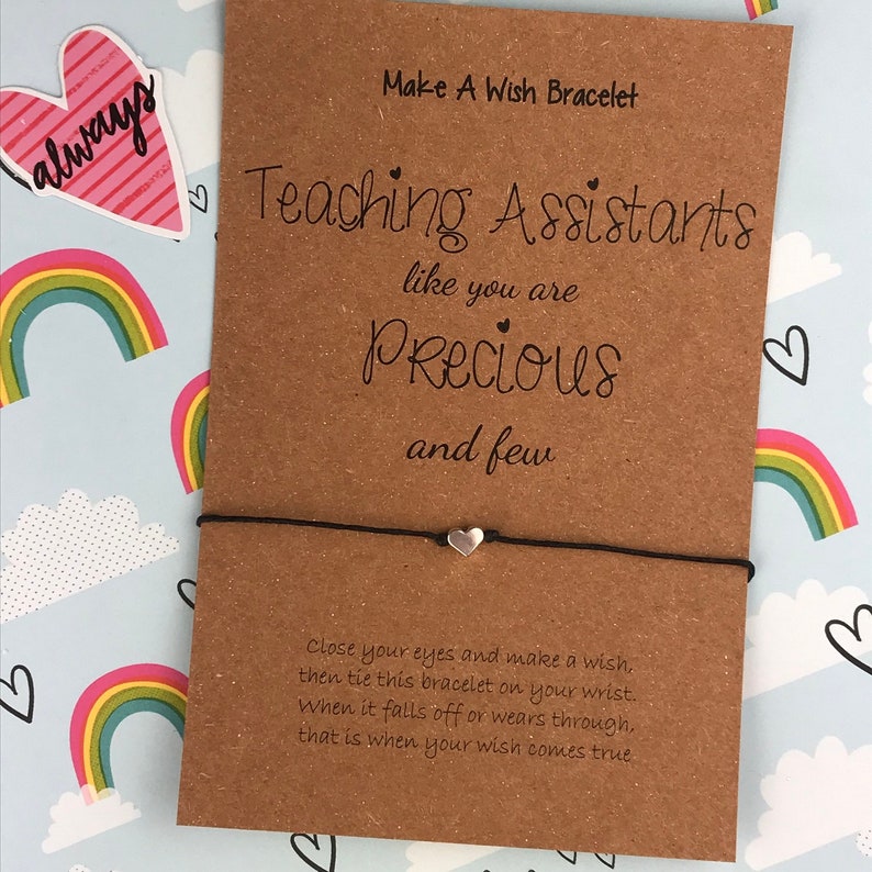 Teacher Gift Teacher Wish Bracelet Teaching Assistant Wish | Etsy