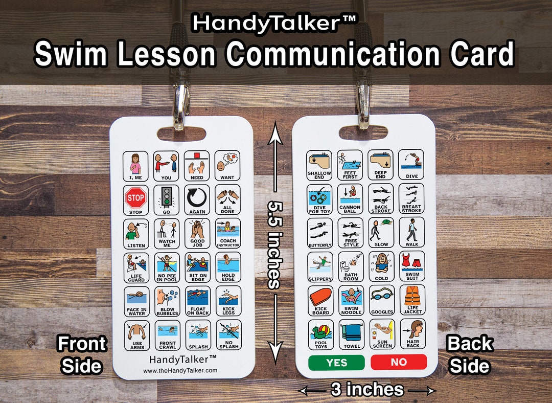 Waterproof Swim Lesson Communication Board: Portable AAC Device - Etsy