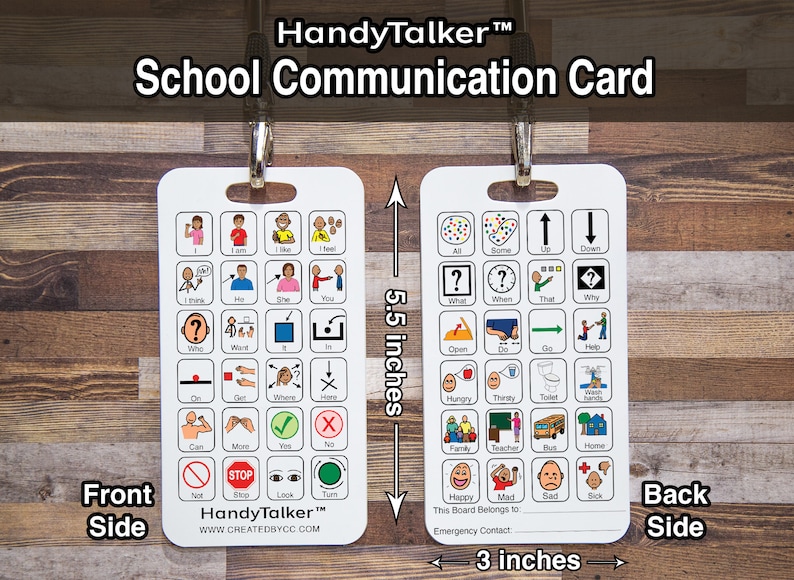 Handytalker School Communication Core Board: Non Verbal AAC Aid - Etsy