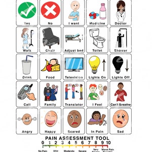 Multilingual Hospital Communication Chart: Patient Care Essentials - Etsy