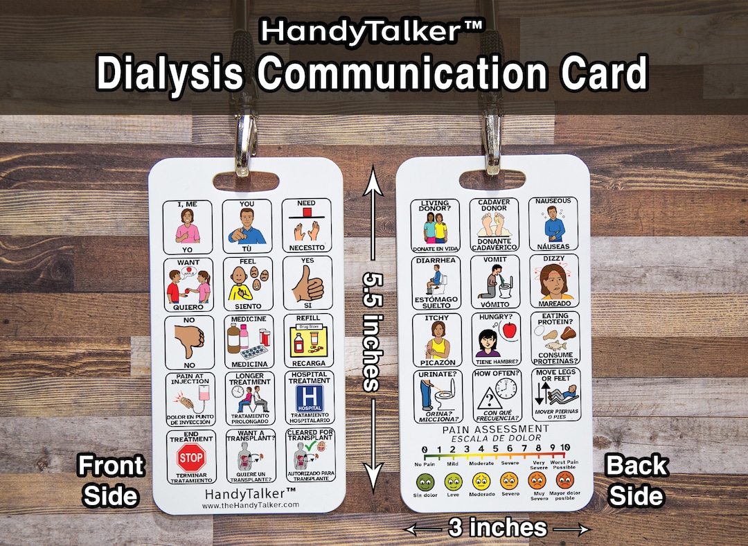 Handytalker® Dialysis Spanish/english Communication Core Board! Picture ...