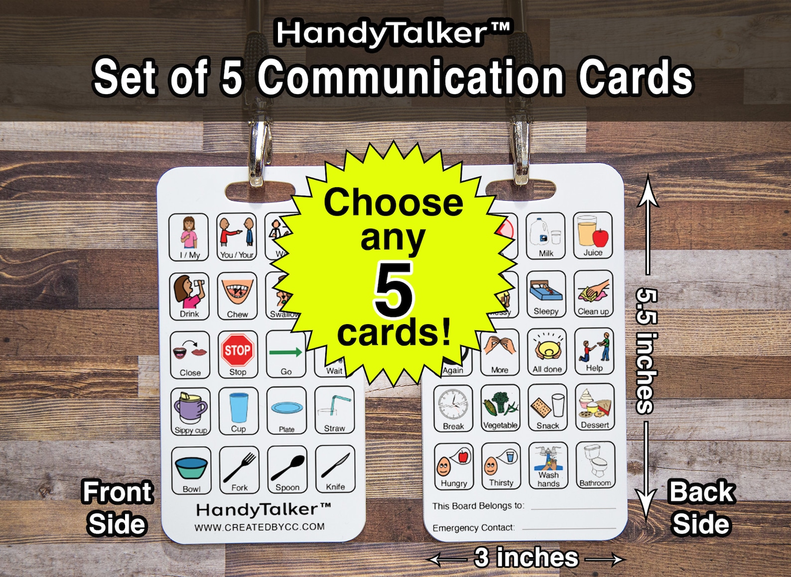 Choose Any 5 Handytalker® Communications Cards Bulk Discount AAC ...