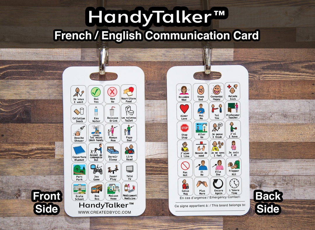 Handytalker® Dual Language English and French-help Non Verbal Kids ...