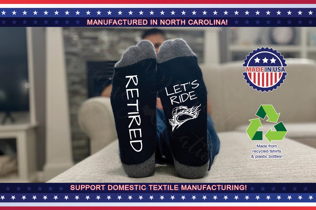 Retired, Let's Ride Motorcycle Socks the Perfect Gift for the ...