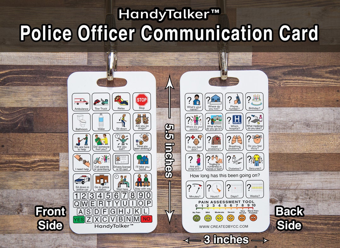 Handytalker® Police Officer Communication Board: AAC Device - Etsy
