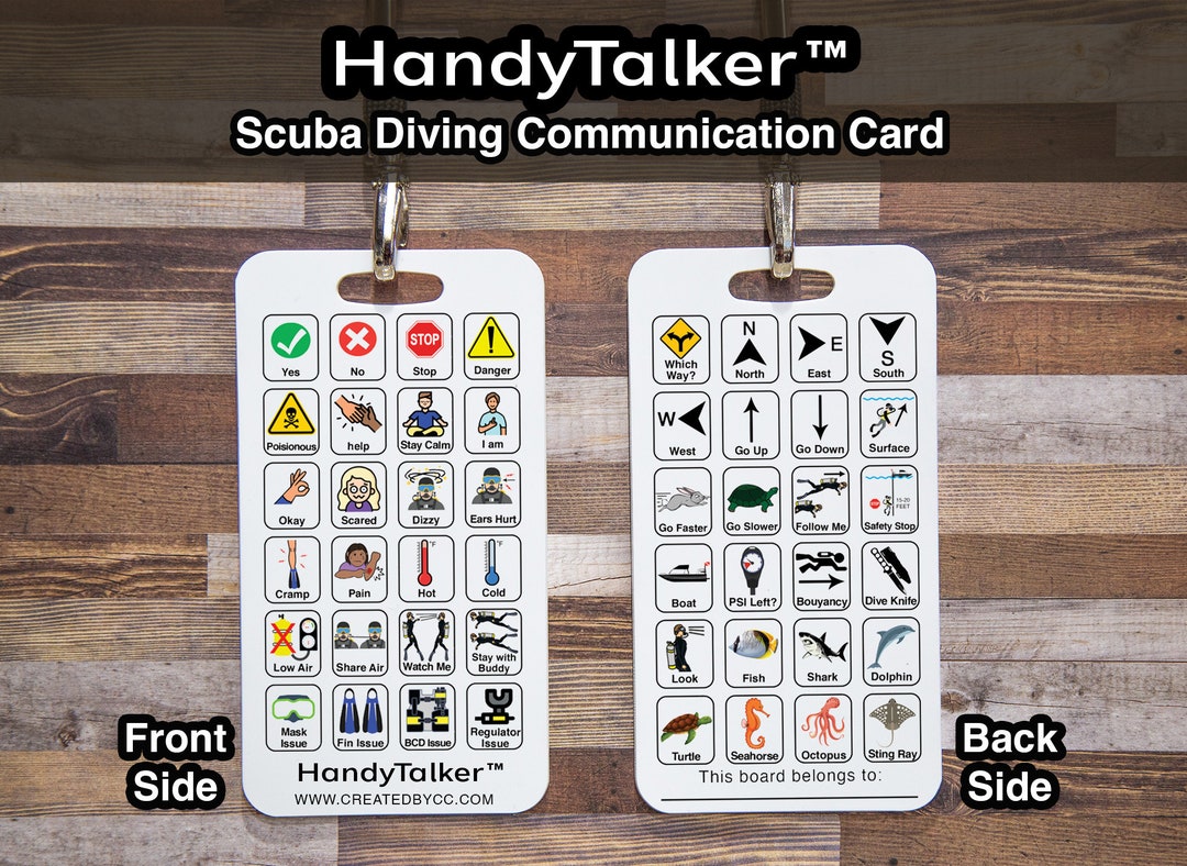 Handytalker® Scuba Diving Communication Board! Easy Communication Under ...