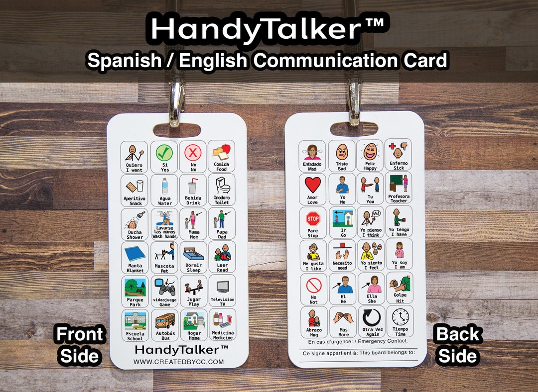 Handytalker® Dual Language English and Spanish- Help Non Verbal Kids ...