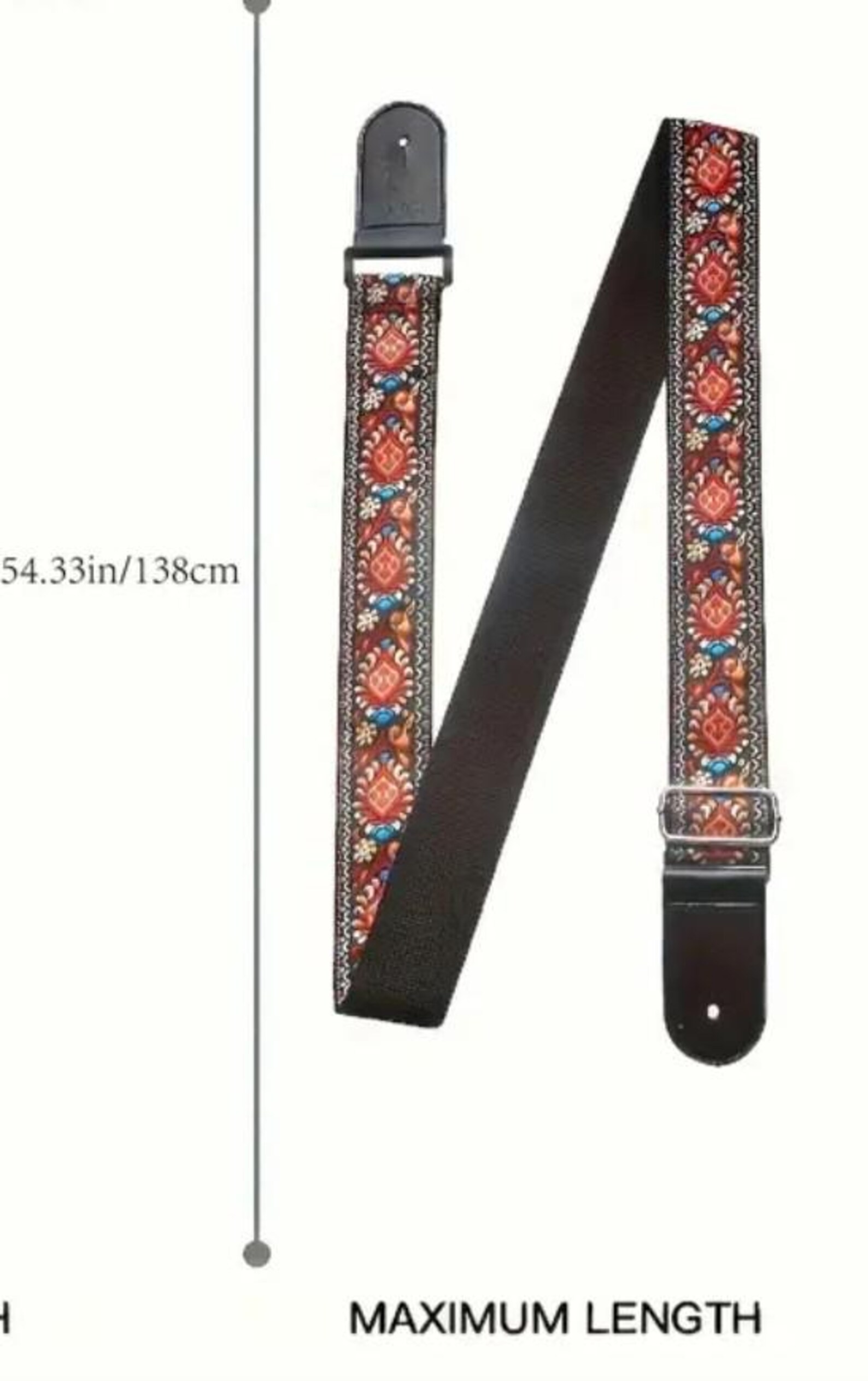 Guitar/ukulele/banjo Strap - Adjustable in Red - Etsy
