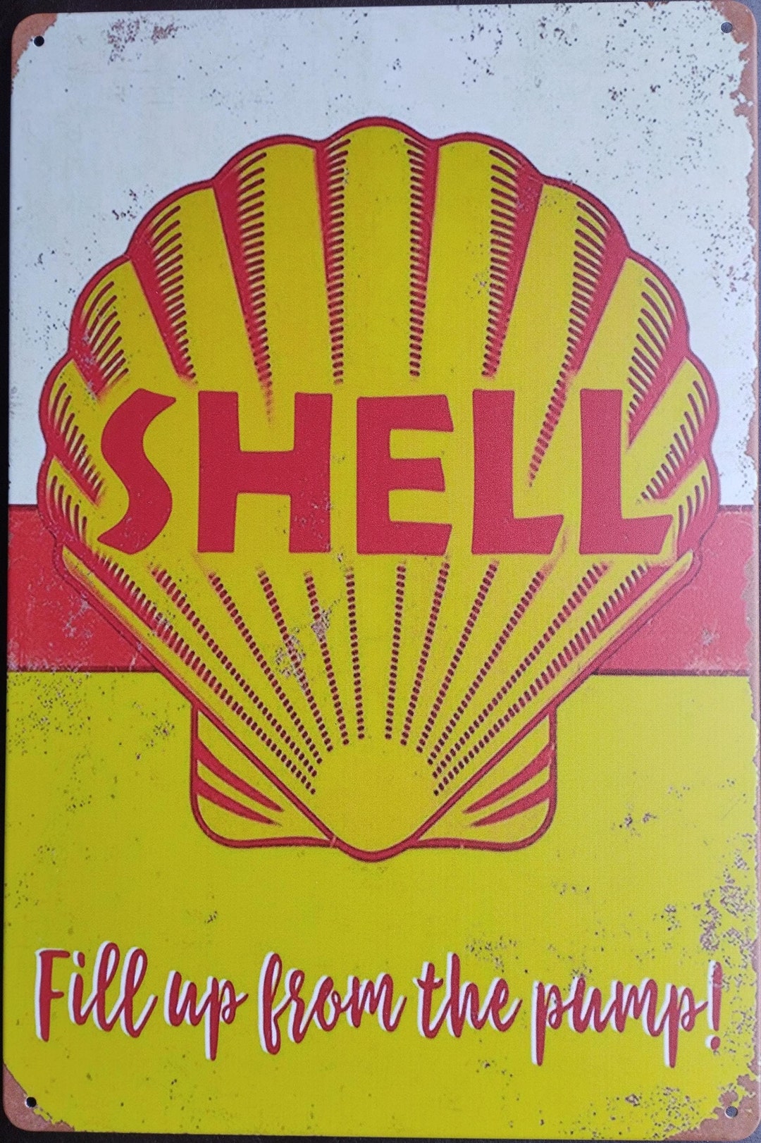 Shell Petrol Vintage Style Metal Sign 30x20cm 11.8 X 7.9 Inches - Etsy