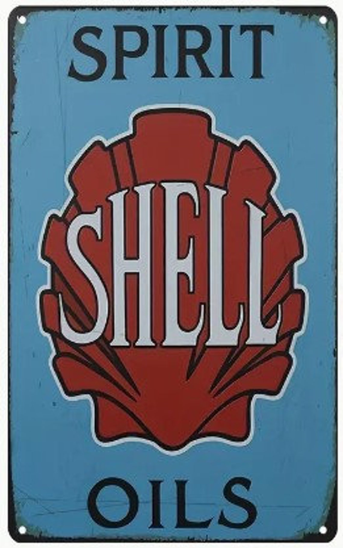 Vintage Style Metal Sign Shell Spirit Oils - Etsy