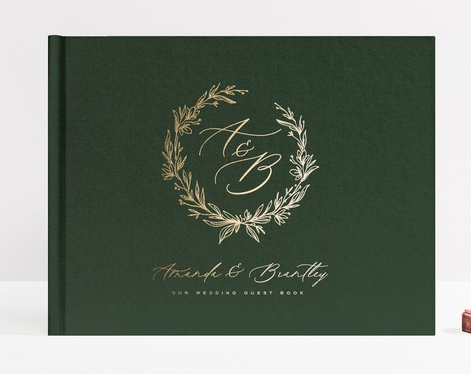 Wedding Guest Book Wedding Sign in Album Wedding Crest | Etsy