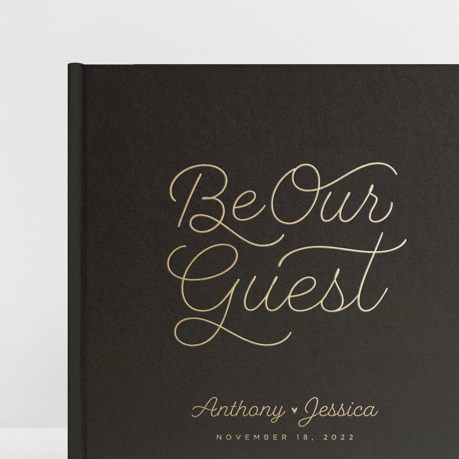 Wedding Guest Book Formal Wedding Hardcover Guestbook With | Etsy